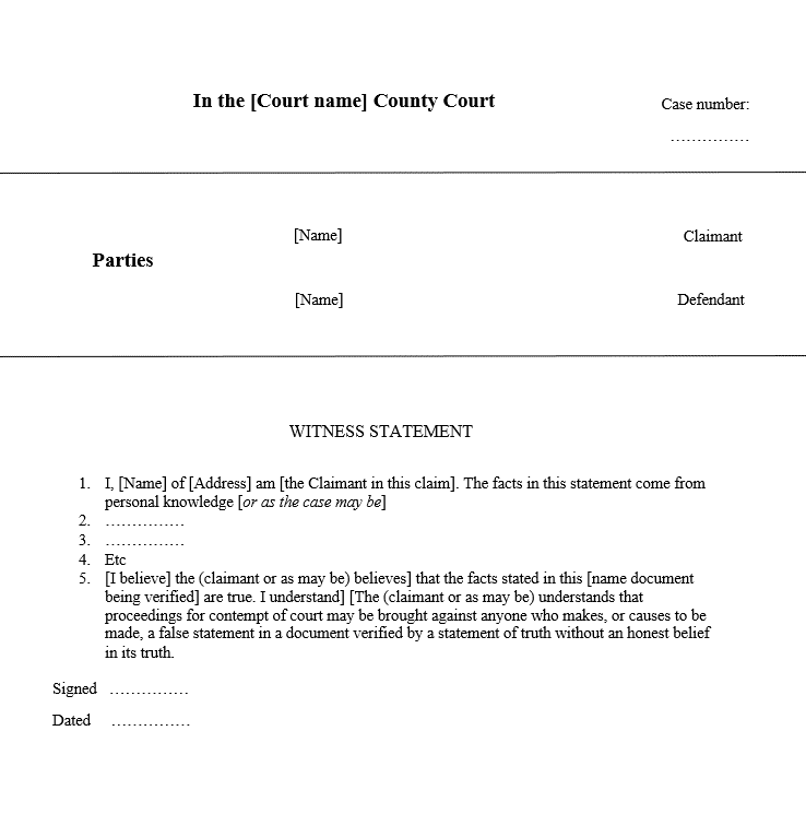 What Are The Four Stages Of Writing A Witness Statement 